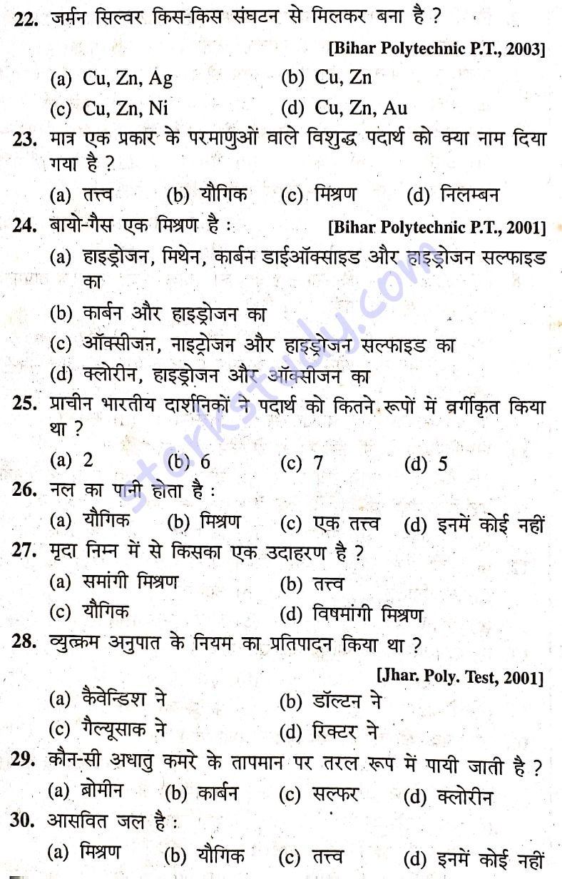 Polytechnic Exam 2020 VVI MCQ Question Previous Years Question Paper ...